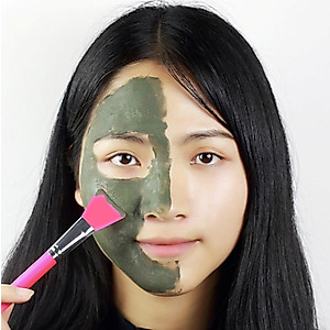 LORMAY 7 Pcs Silicone Brush applicator kit for UV Resin Epoxy Art Crafting and Cream Makeup Products (Red)