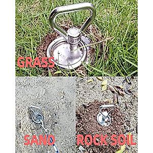 Dog Tie Out Cable and Stake,360° Swivel Dog Yard Stake and Leash - Heavy Duty 304 Stainless Steel Dog Anchor-Holds 1 Large Dogs Over 150LBS Easily-Dog Chain for Yard Outdoor Camping