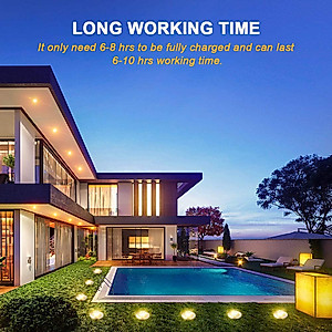 ZGWJ Solar Ground Lights - 16 Pack Waterproof Solar Garden Lights with Warm White Bright In-Ground Landscape Fixtures for Pathway, Yard, Deck, Lawn, Patio, Walkway