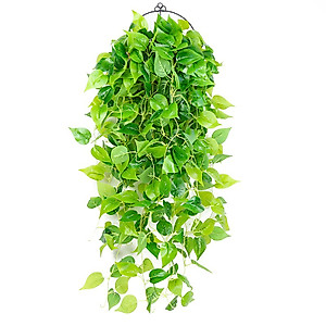 HENJADE Artificial Hanging Plants 3.6ft Fake Hanging Plant Fake Ivy Vine for Wall House Room Indoor Outdoor Office Decoration (2Pcs)
