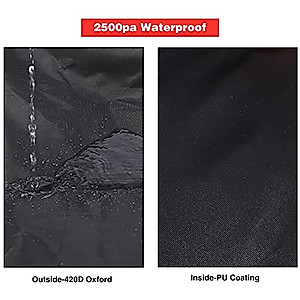 CAMPMOON Outdoor Patio Swing Cover 3 Seater Waterproof&Sunshade, 3 Triple Seater Hammock Swing Glider Canopy Cover for Garden, 87Lx64Wx66H Inch, Black