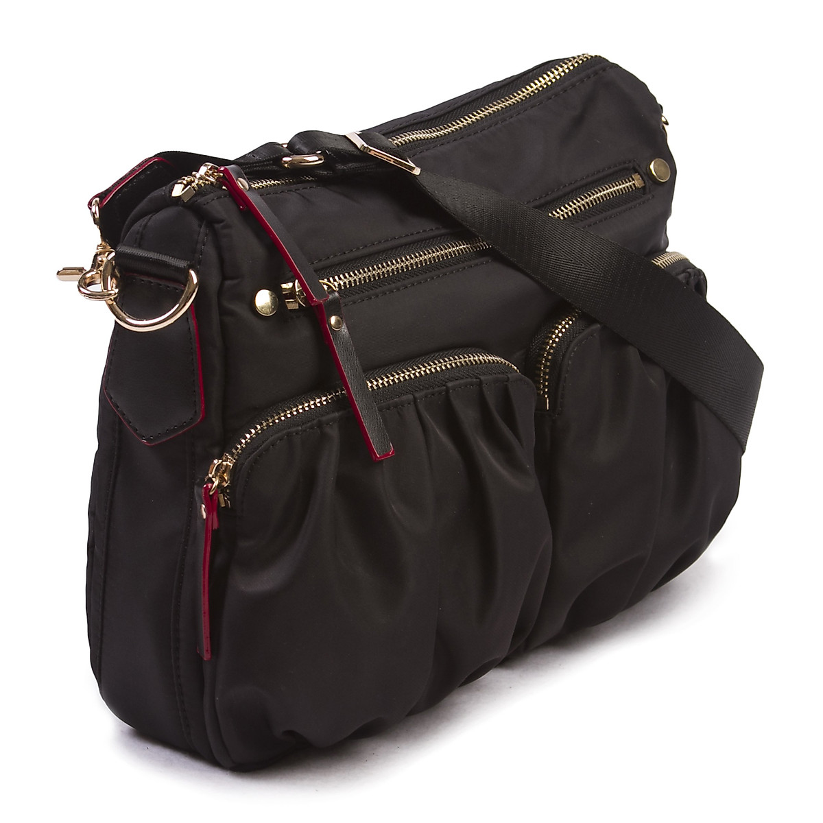 Korvara Nylon Crossbody Bag, Black - Premium Lightweight, Black, Size Medium