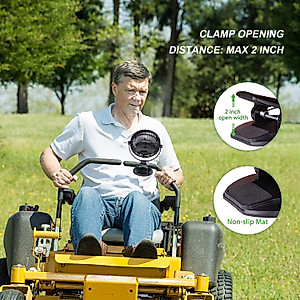 SkyGenius Battery Operated Clip on Stroller Fan, Portable Mini Desk Fan Rechargeable(Black)…