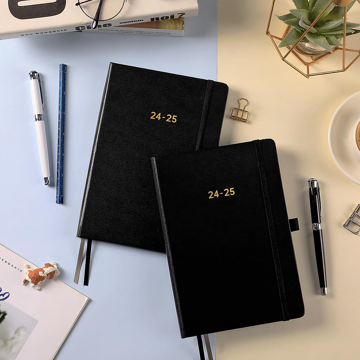 2024-2025 Planner - Planner 2024-2025, Jul.2024 - Jun.2025, 8.25" x 5.75", 2024-2025 Planner Weekly & Monthly with Tabs, Holidays, Daily Organizer - Classic Black