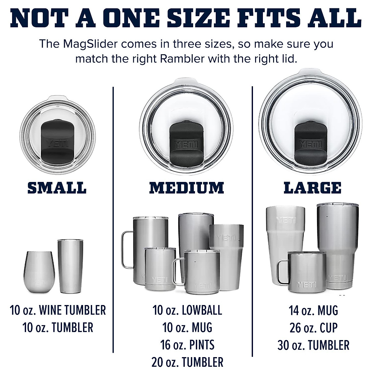 YETI MagSlider Lid for 10oz Lowball & 20oz Tumbler