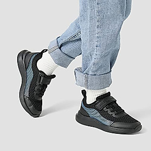 DREAM PAIRS Kids Shoes Boys Girls Tennis Running Sports Athletic Sneaker Black/Blue Size 2 Little Kid SDRS2210K