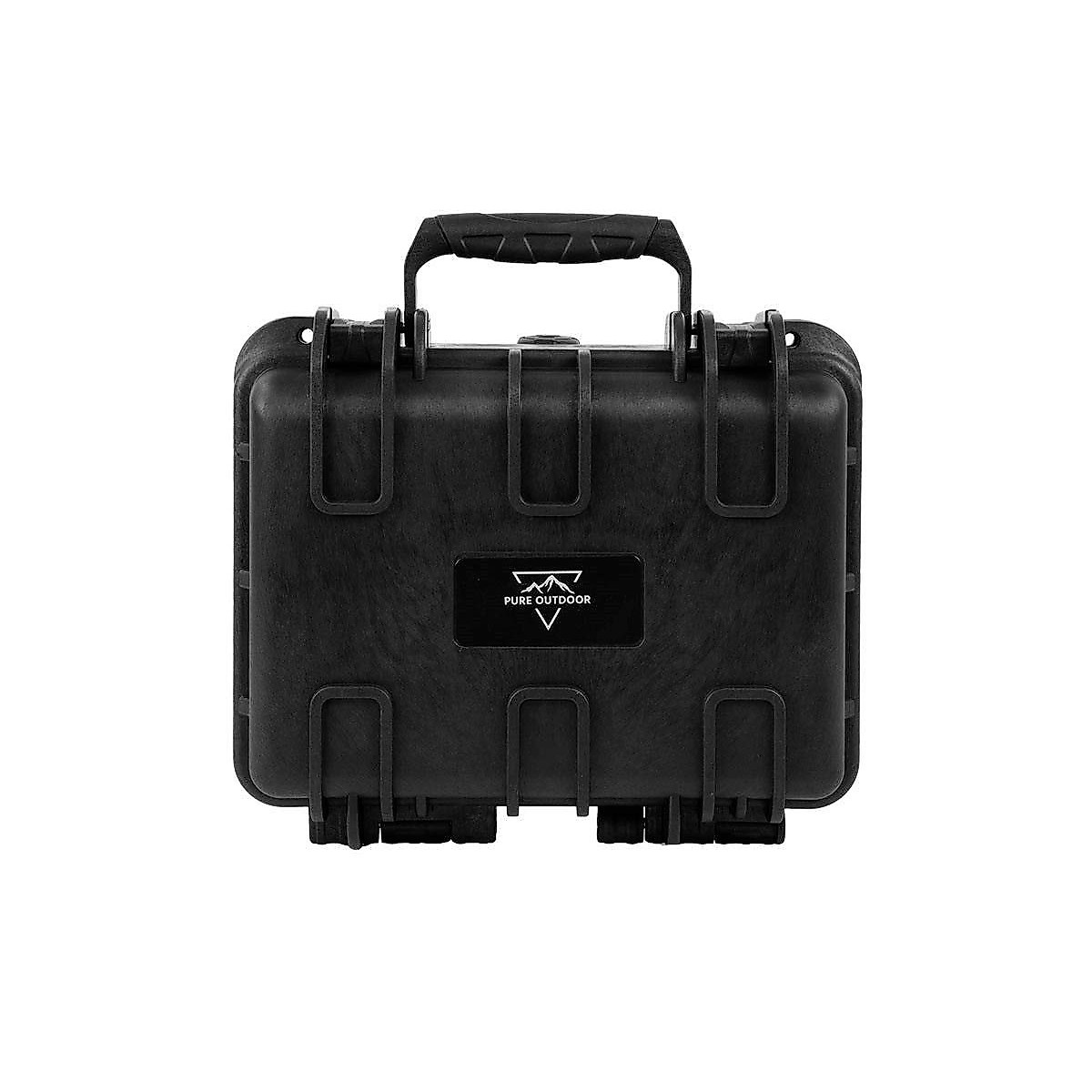 Monoprice Weatherproof Hard Case - 12 x 10 x 6 Inches, with Customizable Foam, Shockproof, IP67, Ultraviolet and Impact Resistant Material, Black - Pure Outdoor Collection