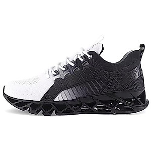 UMYOGO Men's Running Shoes Non Slip Shoes Breathable Lightweight Sneakers Slip Resistant Athletic Sports Walking Gym Work Shoes