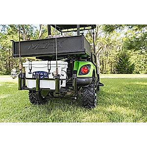 GTW Hitch Mount Cooler Rack & Rod Holder for GTW MACH3 Golf Cart Rear Seats | Compatible with EZGO, Club Car, and Yamaha Golf Cart Models | Fits Any 2 inch Receiver