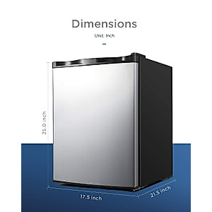 ADT 2.1 Cu.ft Upright Freezer with Compact Reversible Single Door Free Standing Mini Freezer with Adjustable Thermostat for Home/Kitchen/Office