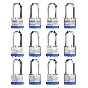 Fu Volante Lock, 1-9/16" (40mm) Laminated Keyed Padlocks, keyed Alike Locks, 2 inch Long Shackle Locks- Pack of 12
