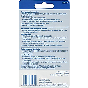 Distinctions 843149 Black Flush-Mount 4-Inch House Number 9