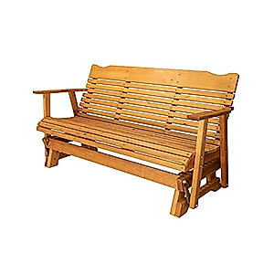 Kilmer Creek Rustic Finished 5' Cedar Porch Glider, Amish Crafted