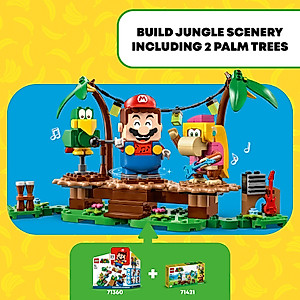 LEGO Super Mario Dixie Kong’s Jungle Jam Expansion Set 71421, Super Mario Gift Set for Boys and Girls Ages 7-9, Buildable Toy Game Featuring 2 Brick Built Super Mario Figures with Musical Accessories
