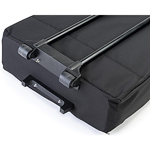 Displays2go, Rollable Carpet Black Carry Bag, Wheels, Aluminum and Canvas Construction - Black (SOCASE01)