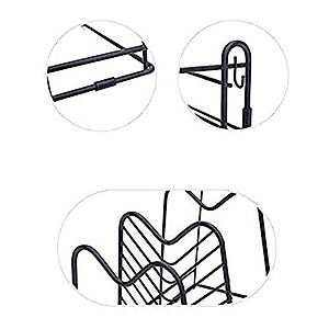 XJJZS Pot Rack - Putting The Lid Rack Board Kitchen Household Tableware Storage Rack Wrought Iron