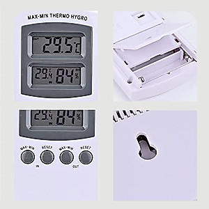 Indoor Outdoor Thermometer Hygrometer LCD Display Easy to Read Gauge for Home Bedroom Office Equipment Tool