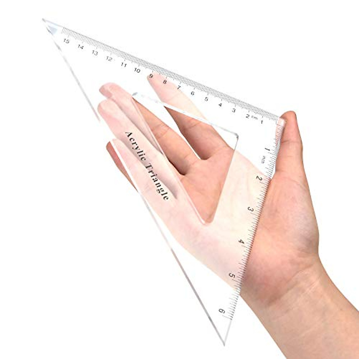 Coopay Large Triangle Ruler Set Square, 30/60 and 45/90 Degrees, Triangle Hollow