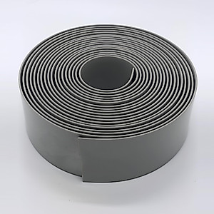 KOMORAX Gray 1.5" Wide 20' Length Chair Vinyl Strap Strapping for Patio Lawn Garden Outdoor Furniture Matte Finish Color