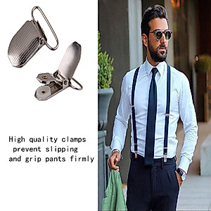 chiyu-yang Black Suspenders for Men and Women - Adjustable Tall stature Elastic Y Back Style With Strong Metal Clips