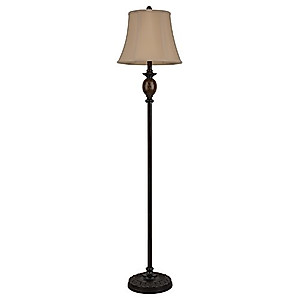Decor Therapy Mae Bronze and Marble Floor Lamp, Bronze
