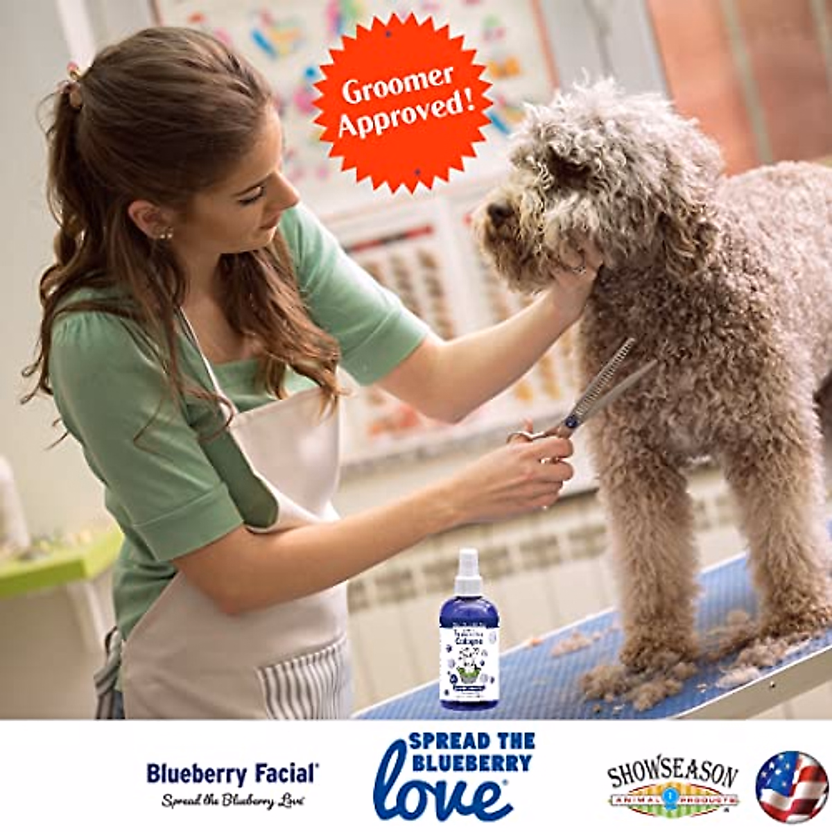 SHOW SEASON ANIMAL PRODUCTS 1 South Bark Blueberry-Clove Pet Cologne 8.5 oz. For Dogs | Long-Lasting Odor Eliminator | Cruelty-Free | Paraben-Free | Biodegradable and Non-Toxic | Made In USA