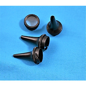 New Premium Grade Set of 3 Reusable Otoscope Specula ! 2.5MM 3.5MM& 4.5MM + 1 Free Lens