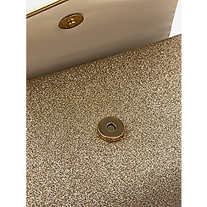 JUJUCIRING Clutch Purses for Women Evening Bag Lady Bride Clutches 2023 New Glitter Evening Handbag for Formal Wedding Cocktail Prom Dating 1920s Party Purse (Gold)