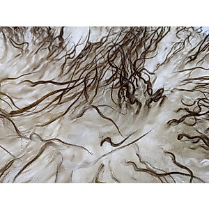 Home Collezione by Salvani Genuine Icelandic Sheepskin Rug Throw (Shade of Brown - Curly Pile) 24"x36"