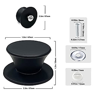 2 Pcs Universal Silicone Pot, Pan Lid Replacement Knob, Compatible with rival Crockpot Replacement Parts Heat Resistant Pan Lid Holding Handles, Dishwasher Safe, Free BPA