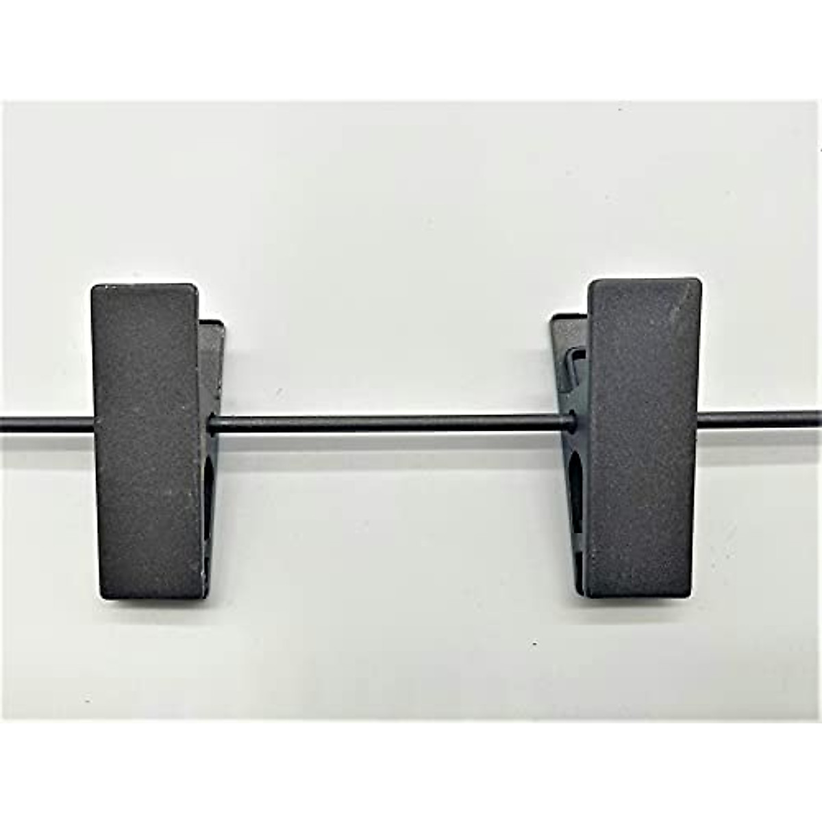 NAHANCO 17” Dark Wood Display Hanger with 16" Drop Bar, Gunmetal Clips - 12/Carton