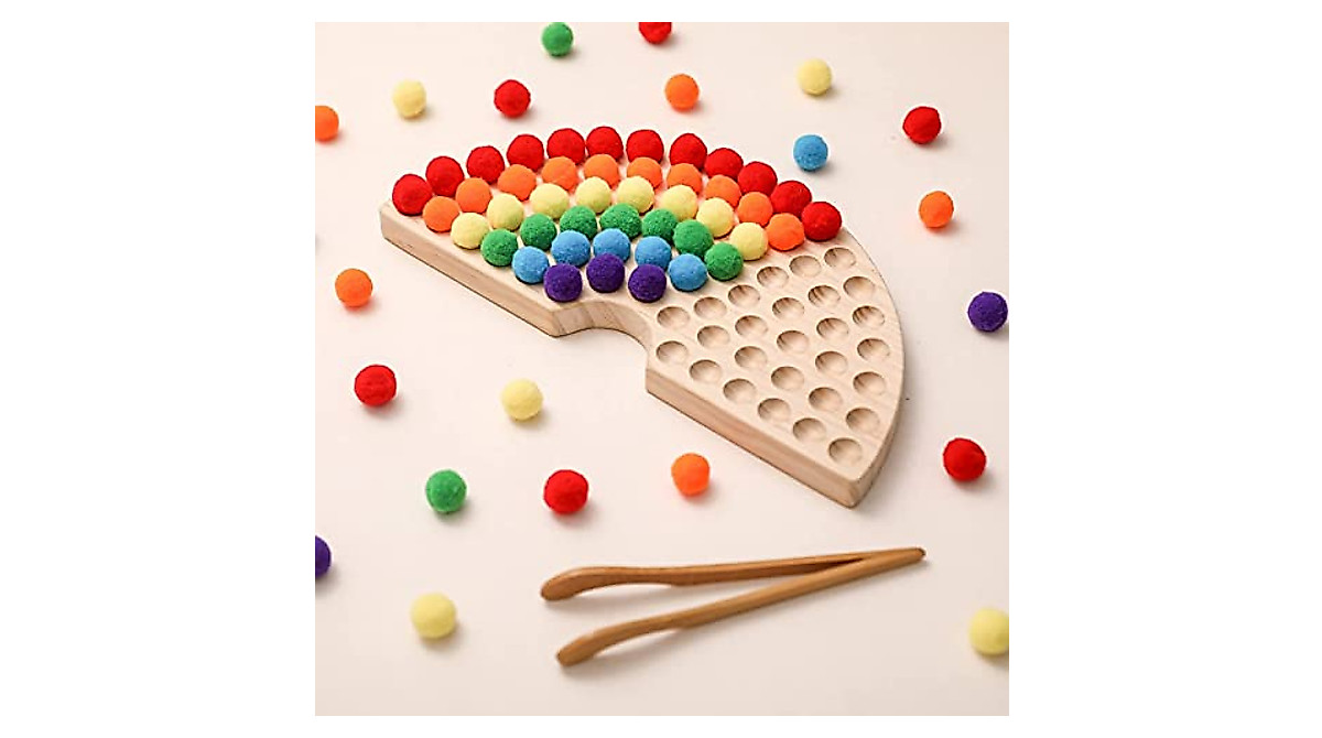 Rainbow Bead Board Game for Toddlers | ibwaae