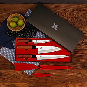 MSY BIGSUNNY Set of 3pcs Sashimi Knives Stainless steel Sushi Knives Set Slicing fish Knife Set (3 in 1 set)