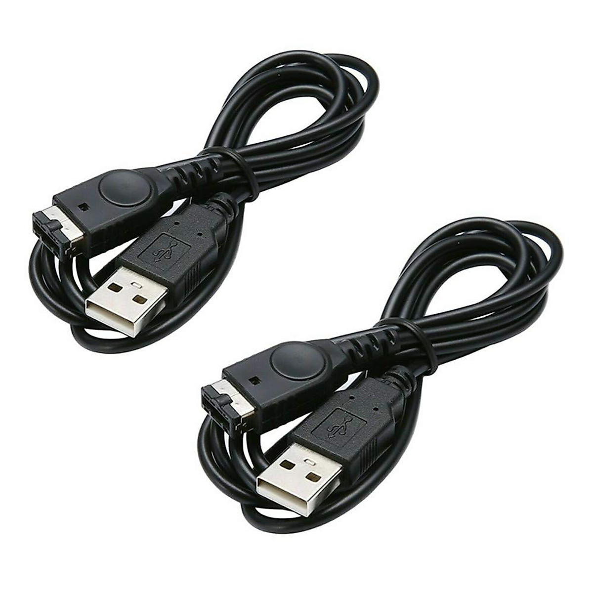 FASTROHY 2Pcs USB Charger Charging Cable for Nintendo DS NDS Gameboy Advance SP GBA SP Video Games Accessories, Black