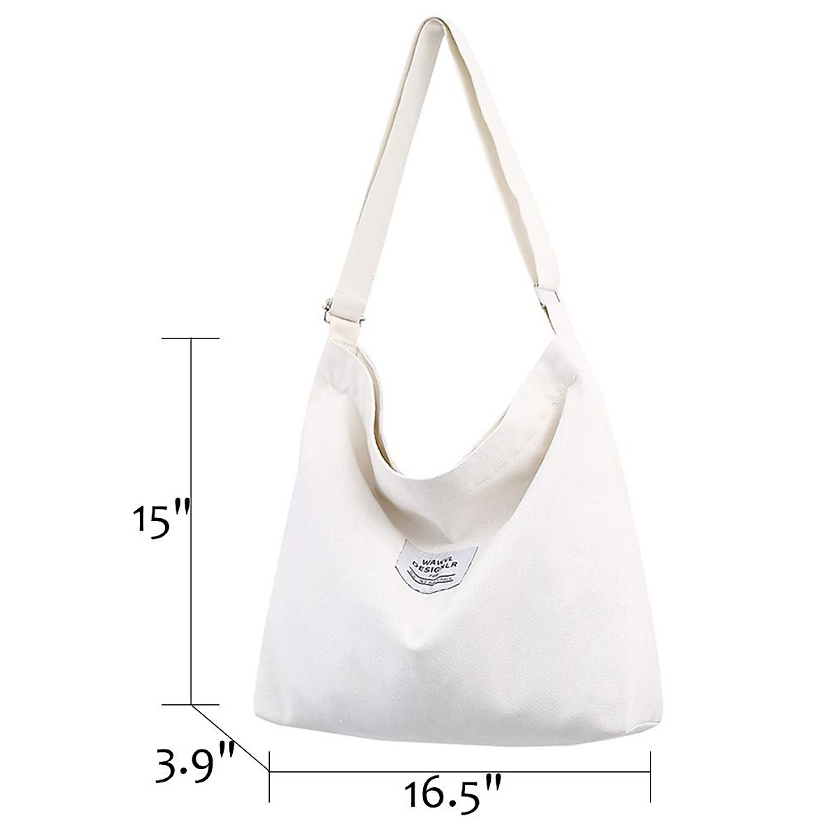 Belsmi Womens Ladies Large 16" Heavy Lightweight Cotton Polyester Shoulder Bag Shopping Retro Casual Handbags Canvas Totes Bag (Yellow)