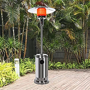 Garden Patio Heater,Outdoor Patio Heater,46000 BTU Propane Based Classic Design With Wheels,Easy Set Up,Commercial & Residential Tent Heater Camping Portable
