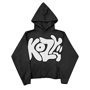 BLUBUKLKUN black women friday deals Kozy Hoodie Y2K Sweatshirt for Men Streetwear Hoodies Graphic Cropped Hoodie Men Unisex Long Sleeve Trendy (Black, S)