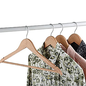 Bevoll Home Solid Wood Hanger with 12 Pack Set, Natural Finishing, Exclusive Wooden Suit and Clothes Hanger, Durable and Strong 360 Degree Metal Hook, Designed for A Modern Home.