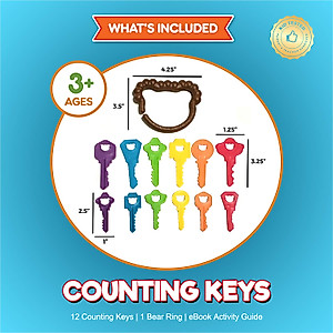 Baby Keys Montessori Toys For Toddlers - Toy Keys, Matching Toddler Games, Learning Toys For 2 Year Olds - Real Keys, Pretend Play Toys and Sensory Toys For Autistic Children with Activity eBook