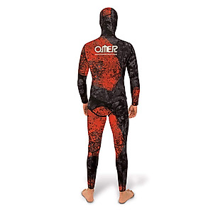 OMER Red Stone 3mm 2-Piece Men's Spearfishing Camo Wetsuit - Top Only (3XL)