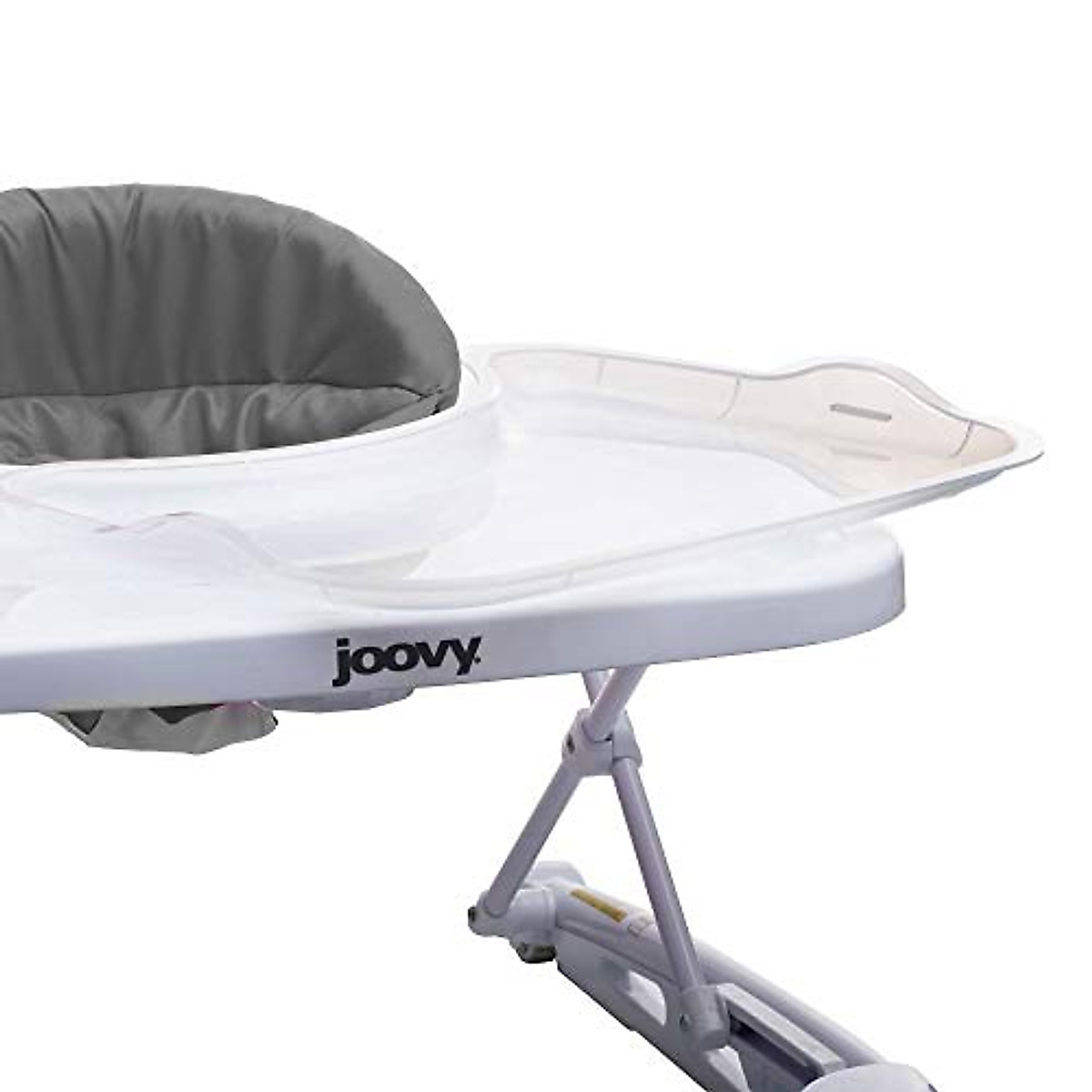 Joovy Spoon Baby Walker & Activity Center Featuring Three Adjustable Heights, Tough Luggage Grade Seat Material, and 30 lb Weight Capacity - JPMA Safety Certified (Charcoal)