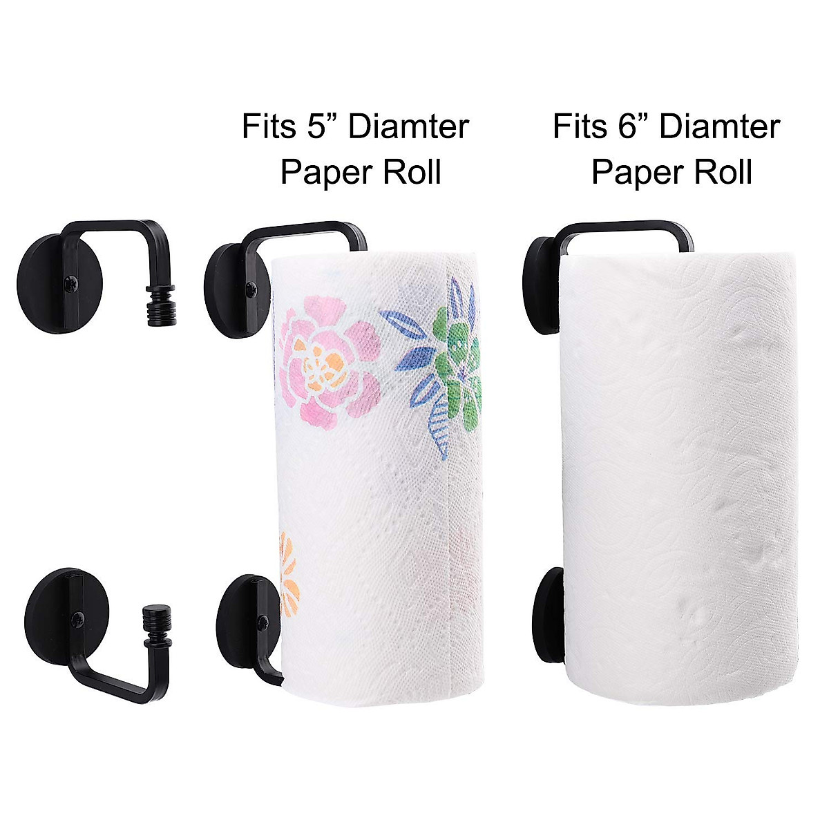 LEVOSHUA Magnetic Paper Towel Holder Paper Towel Rack Tower Bar for Refrigerator, Metal Cabinet，Grill, Garage, Toolbox, Kitchen Black