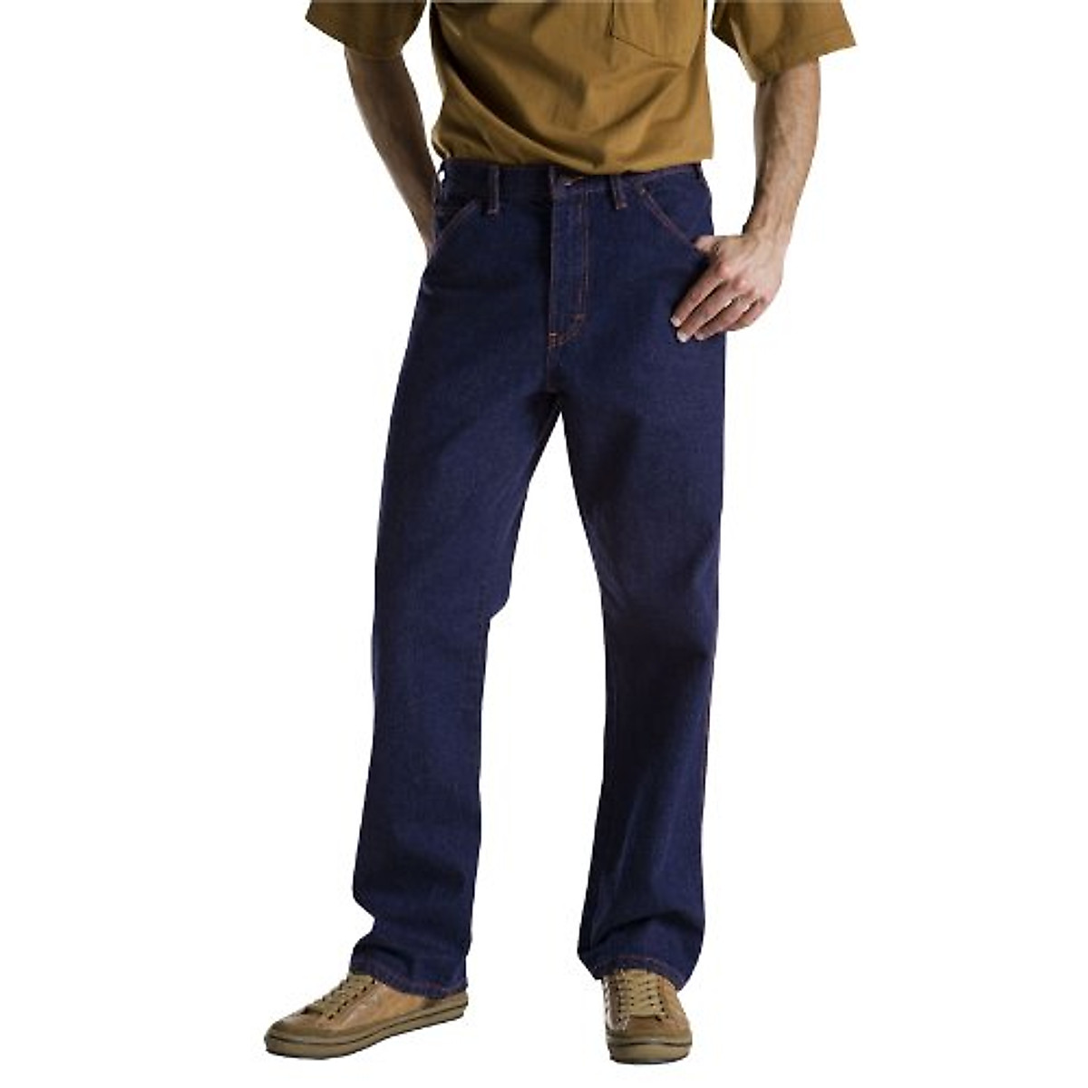 Dickies mens Big & Tall Regular-fit Five-pocket Work jeans, Indigo Blue, 46W x 32L US