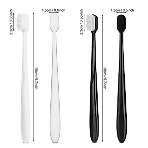 WLLHYF 2 PCS Extra Soft Micro Nano Toothbrush, Ultra Soft Toothbrushes with 10000 Soft Bristles Sterile Fiber Adult Toothbrush Painless Brushing for Teeth Oral Gum Recession