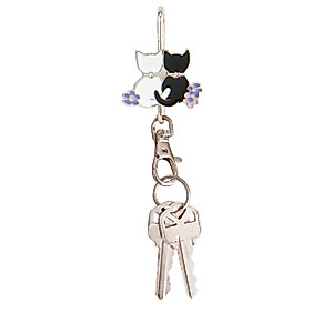 Finders Key Purse -Women’s Key Chain, Key Holder, Keychain Accessories, Key Ring, Cute Keychain, Keychain, Accessories, Car Keys Keychain, Two Kitties