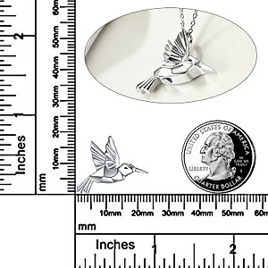 CRMAD Hummingbird Urn Necklace for Ashes Sterling Silver Jewelry for Women Memory Necklace (hummingbird)