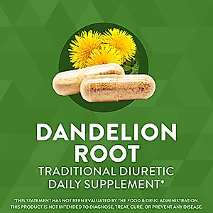 Nature's Way Dandelion Root, 1,575 mg per serving, Non-GMO, Gluten Free, Vegetarian, 100 Capsules