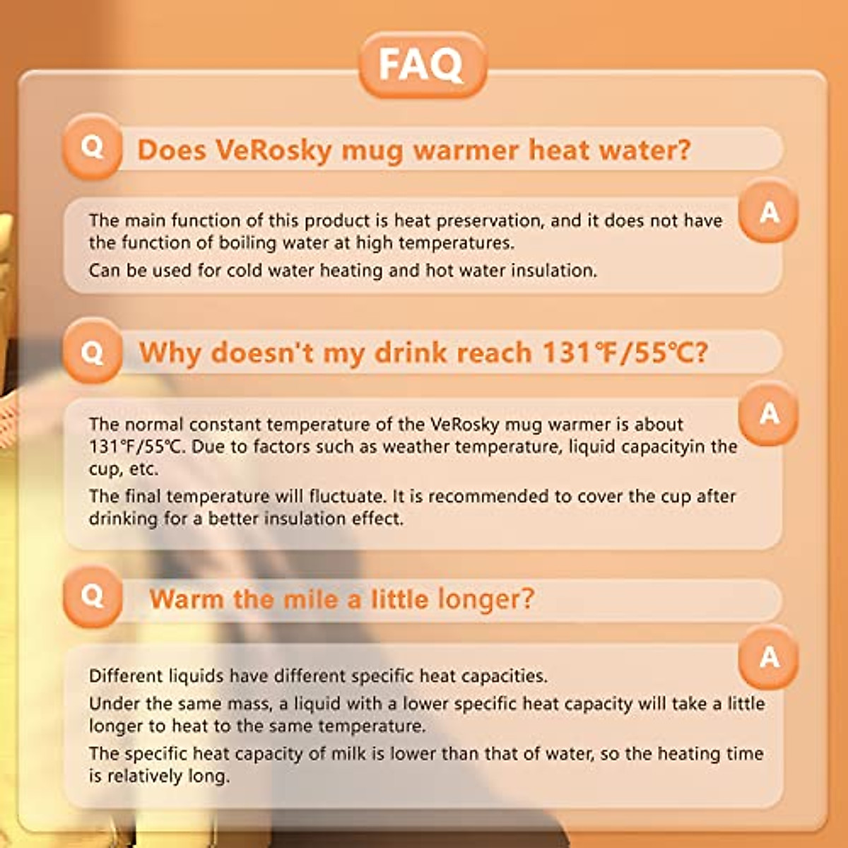 Coffee Mug Warmer, Auto Shut on/Off Electric Candle Wax Warmer, Temperature Heating Smart Coffee Warmer for Tea Beverage Milk Cocoa Water Office Home Travel