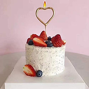 10pcs Exquisite Creative Sparkler Candles Cake Toppers Candle Ornament for Birthday Wedding Anniversary Valentines Day Christmas Festival ect (5 pcs Heart 5 pcs Star)