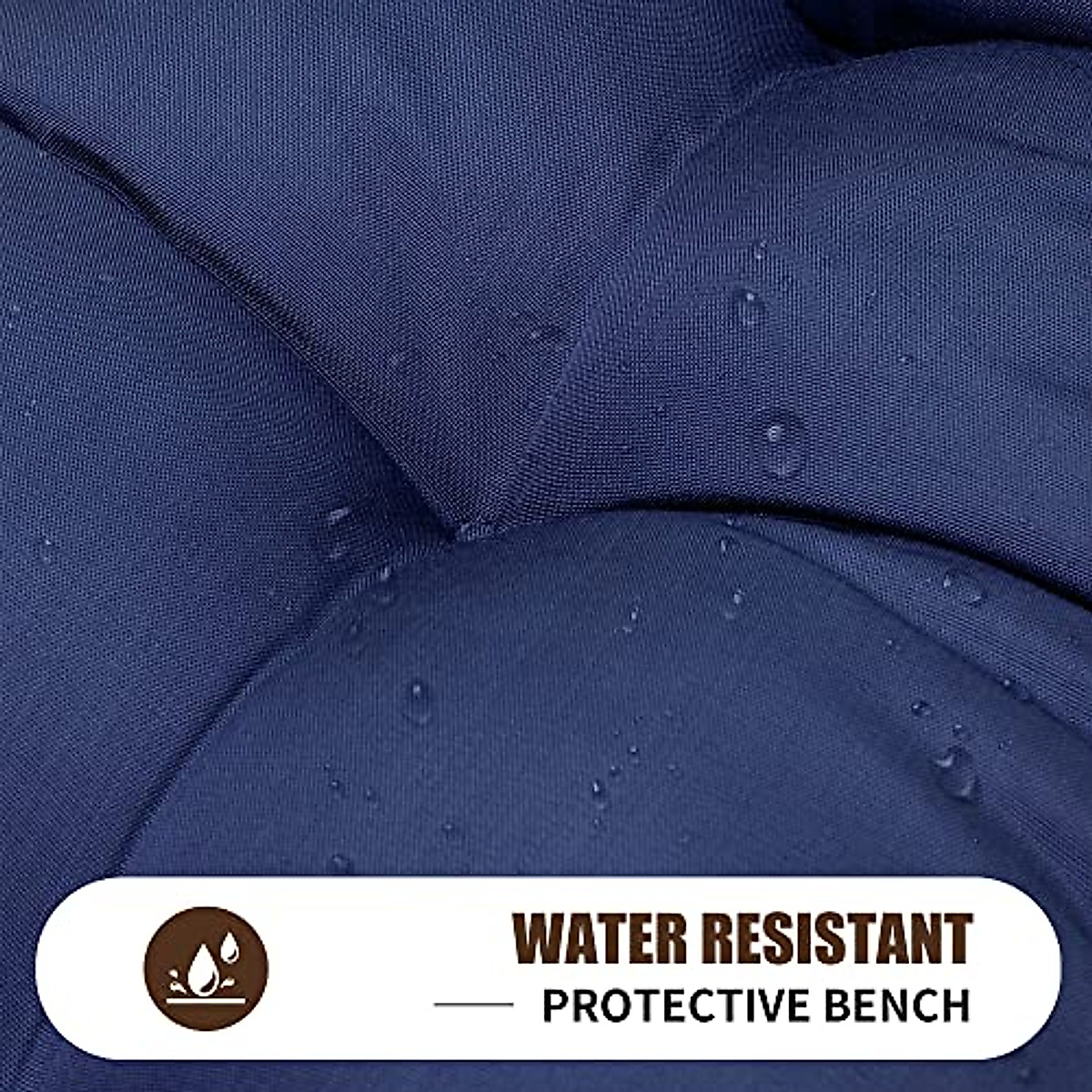 RACE LEAF Bench Cushion 45" x 18" Navy, Outdoor/Indoor Water Resistant Bench Seat Pads, Tufted Loveseat Cushion for Swing, Wicker, Garden Bench, Indoor, Shoe Storage, Window, Piano
